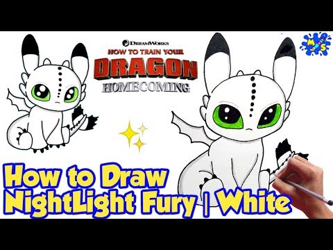 How to Draw Night-Light Fury Pouncer | How to Train your Dragon | Easy Step by Step Drawing