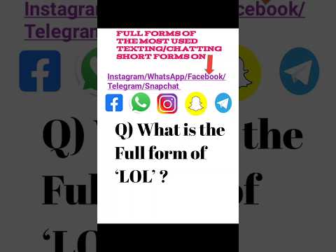 What is the Full form of LOL?Most used short forms on social media#lol#fullform#gk#quiz#viral#shorts