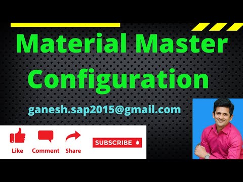 SAP Material Master Configuration Video | GANESH SAP SCM