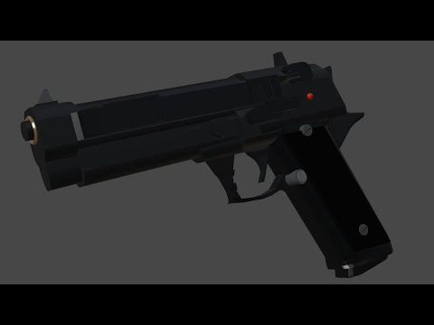 Pistol 9mm 3D Model | Blender