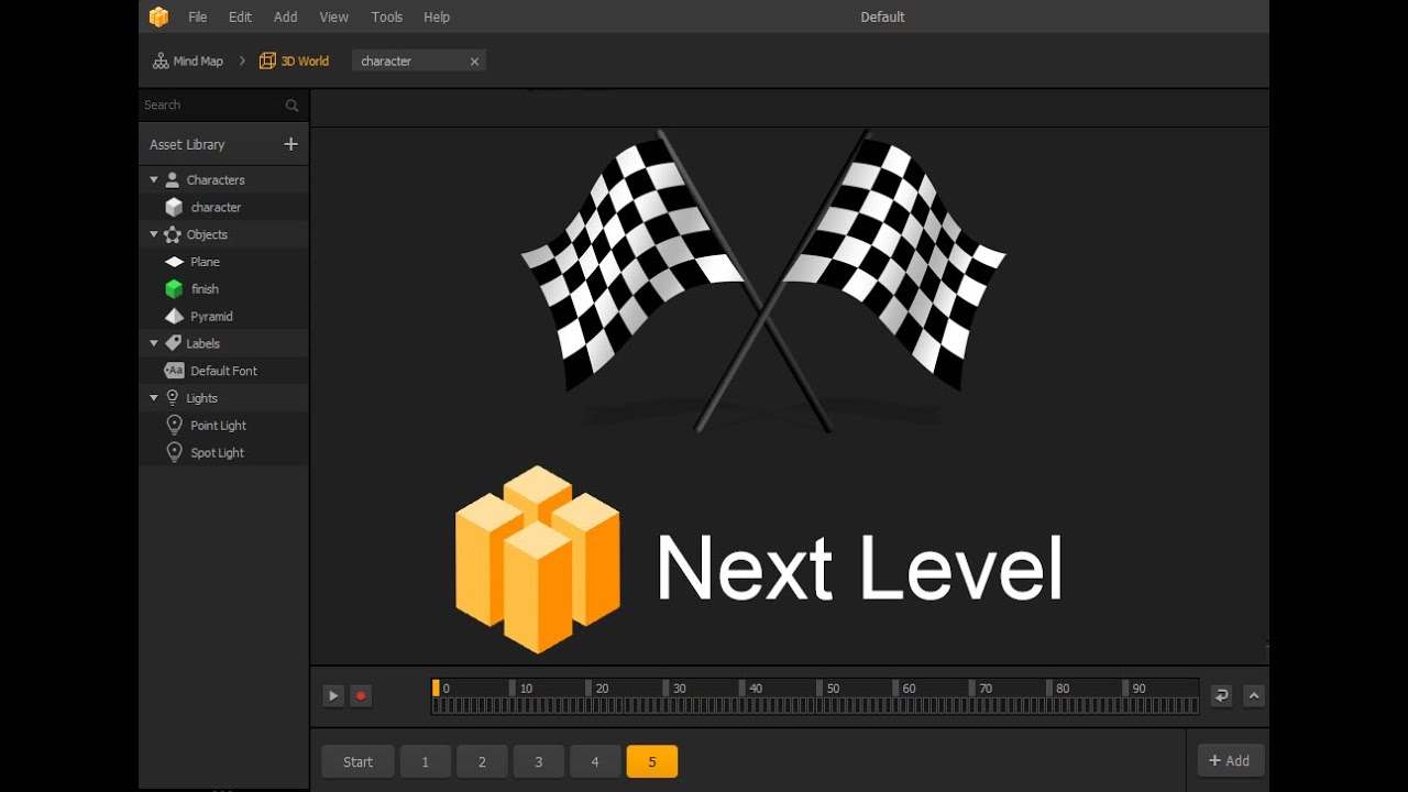 BUILDBOX 3 Tutorial: Level progression - Next Level (scene)