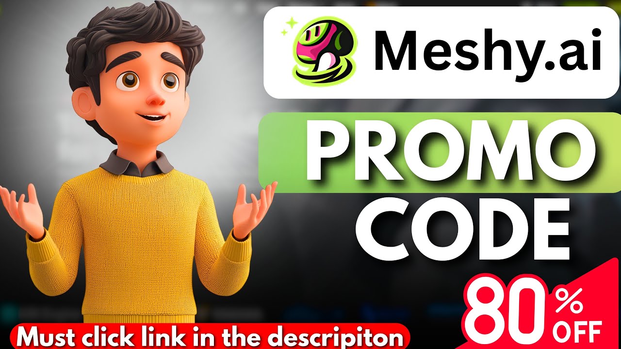 Meshy AI Promo Code To Get 80% OFF On All Plans | Meshy Discount Code 🎨