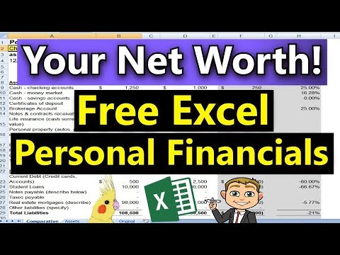 Free Personal Financial Statements Using Excel (How To Calculate Your Net Worth) Full Walk Through