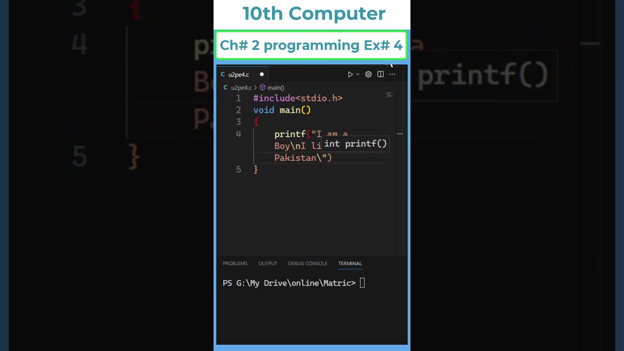 Programming Exercise 4 unit #2 #computernewbook