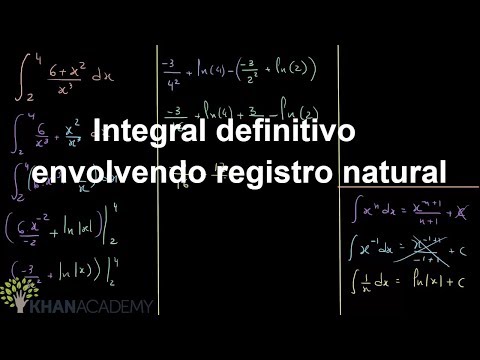Integral definida com um logaritmo natural (vídeo) | Khan Academy