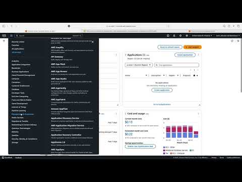 Navigating the AWS Console Home