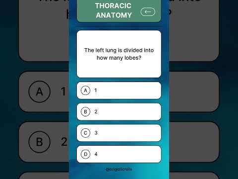 MCQ on Thoracic Anatomy – Test Your Knowledge! #anatomy #quiz #trivia