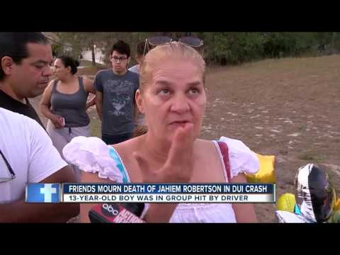 Friends mourn death of Jahiem Robertson in DUI crash