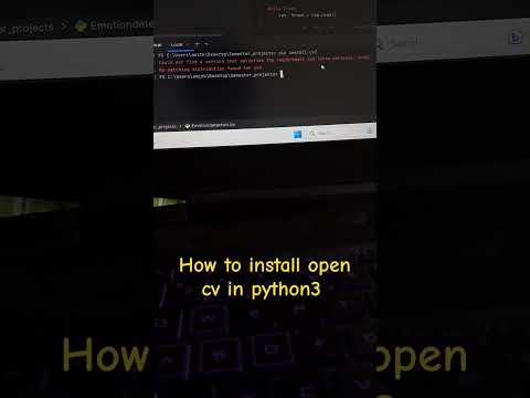 Most of the beginner's do this mistake while installing openCV library #python #opencv #python3
