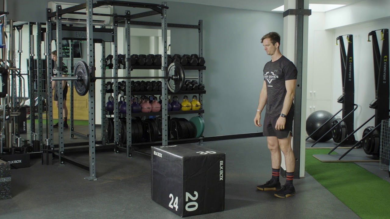 Box Facing Burpee Box Jump Overs
