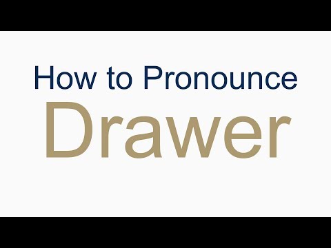 How to Pronounce Drawer