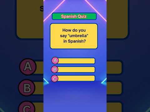 How Do You Say "Umbrella" in Spanish? 🤔 | Fun Spanish Quiz! 🇪🇸 #LearnSpanish