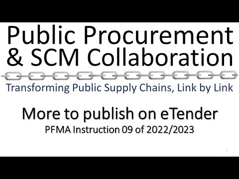 eTender Portal: More to Publish