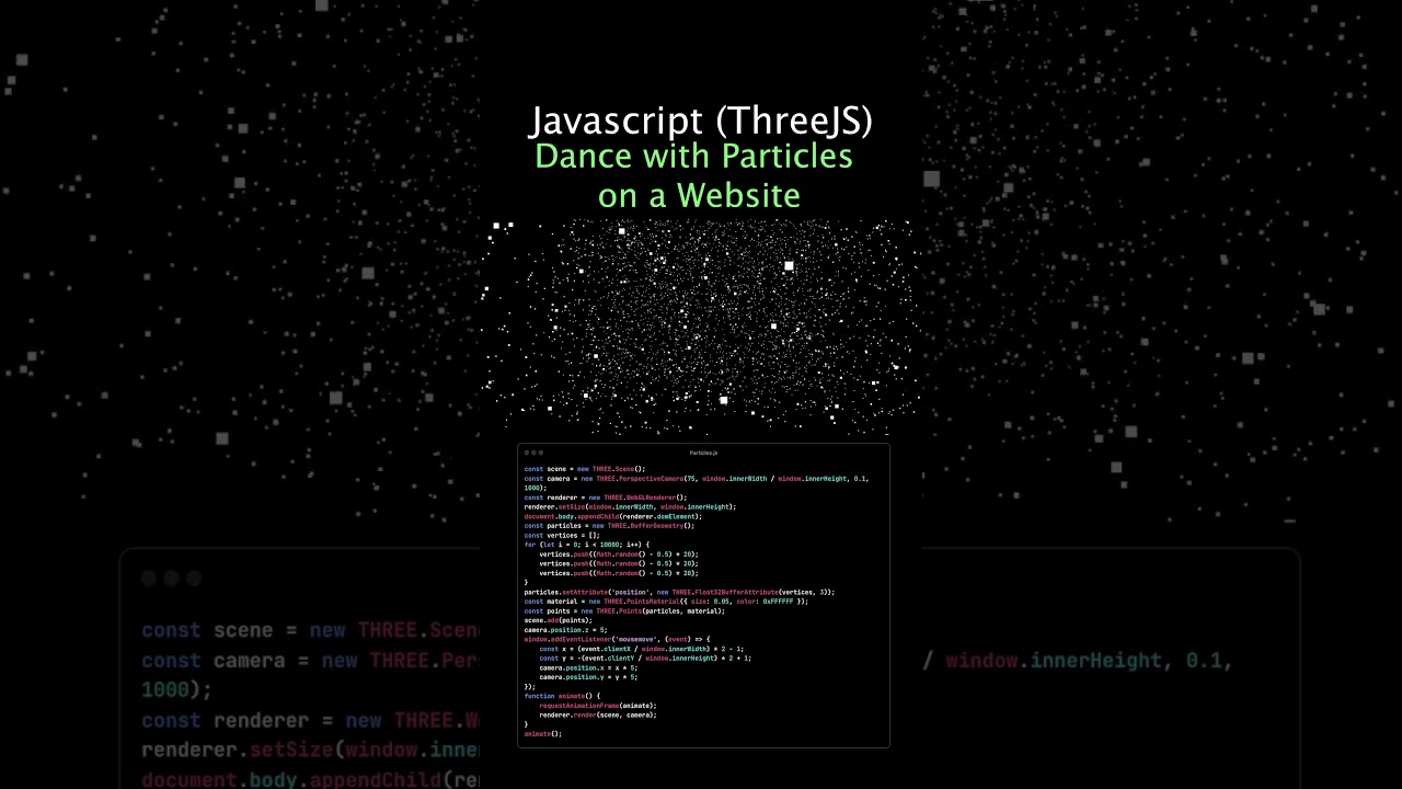 Interactive Particle Waves: Dance with Particles Using Three.js