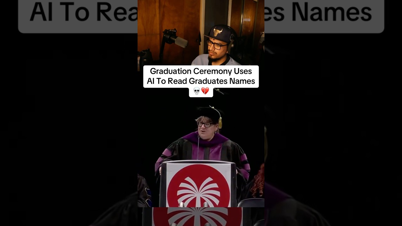 Graduation Ceremony Uses AI To Read Graduates Names 💀💔 | #graduation #ai #ceremony #viral #fyp