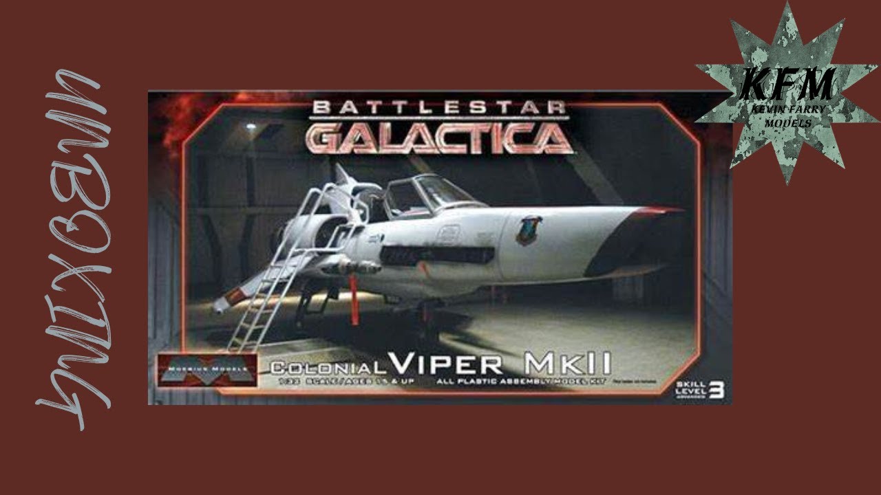 MOEBIUS MODELS BATTLESTAR GALACTICA COLONIAL VIPER MKII 1/32 UNBOXING
