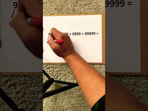 How would you ADD 9 + 99 + 999 + 9999 + 99999? #mathchallenge #numbers #addition
