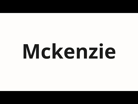 How to pronounce Mckenzie