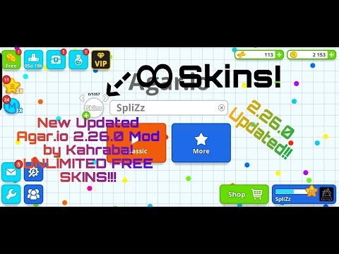*ALL SKINS FOR FREE* UPDATED AGAR.IO 2.26.0 MOD BY KAHRABA! (Android only)