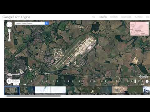 Google Timelapse: London Stansted Airport, Essex UK