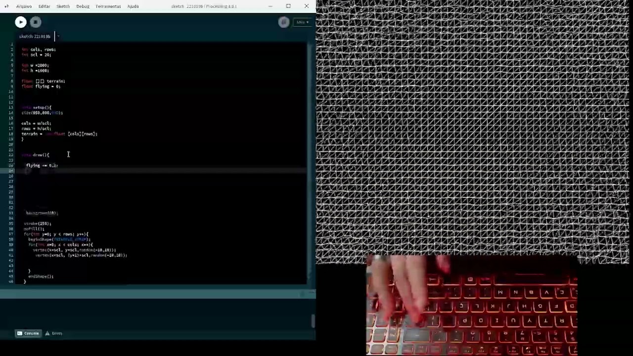 ASMR Programming - 3D Terrain Generator -Processing - No Talking
