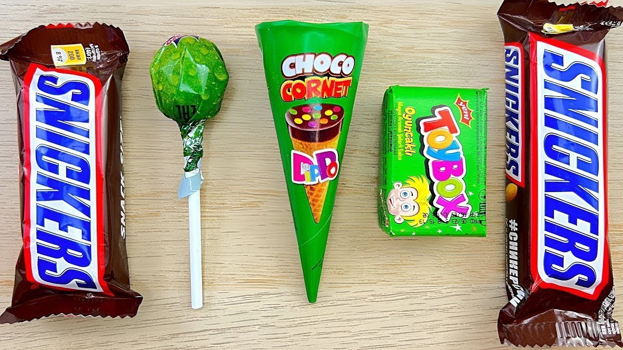 Rainbow Candy & Snickers | Visual Crunch Party 🌈🍫