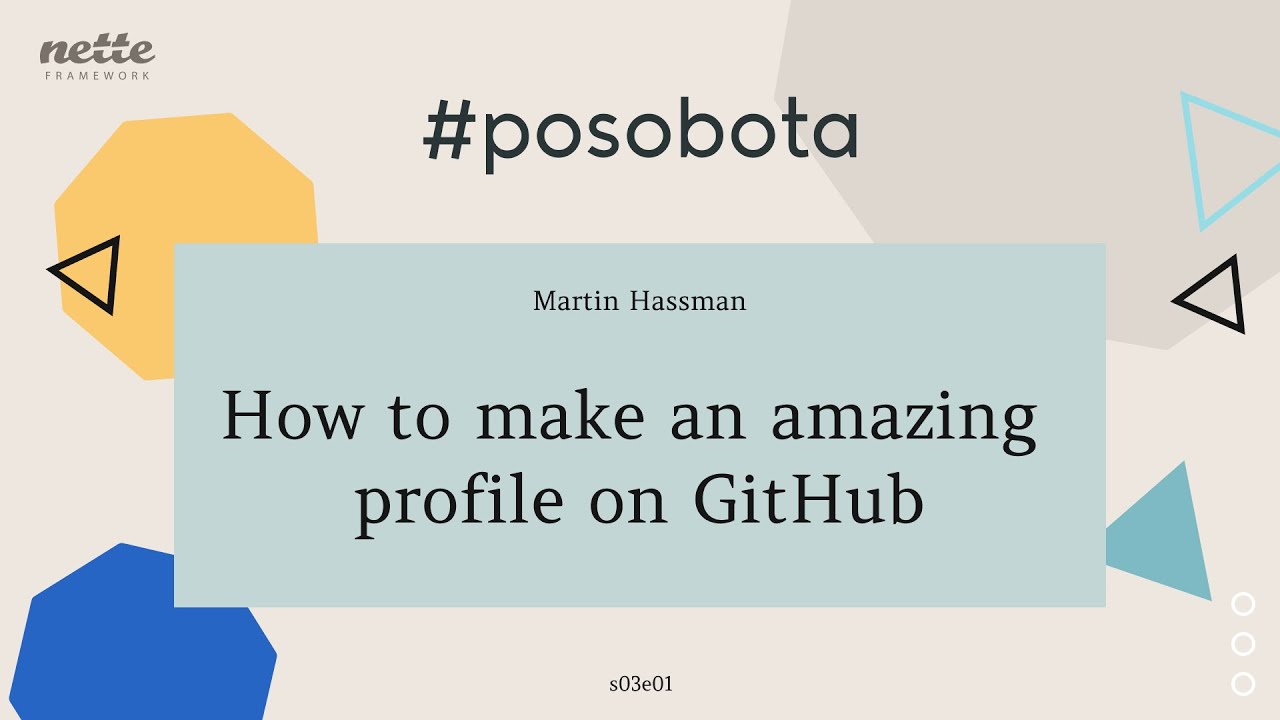 Martin Hassman – How to make an amazing profile on GitHub