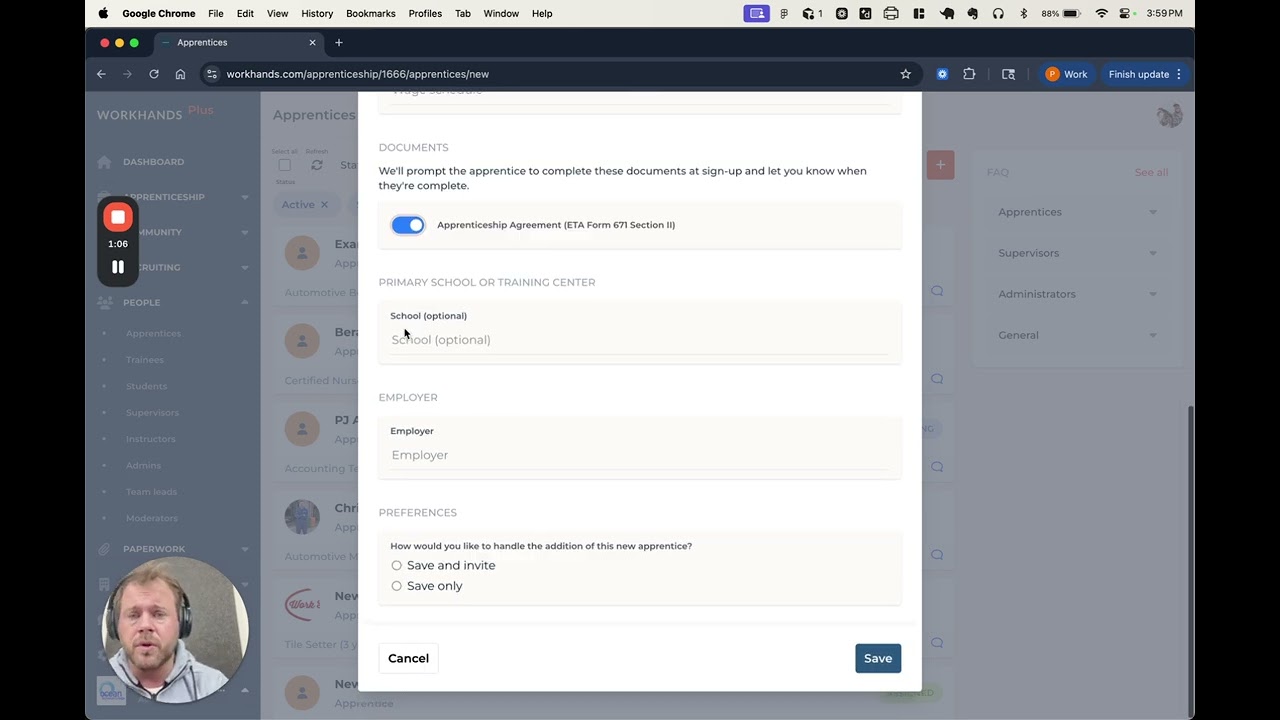 How to Add an Apprentice in WorkHands | Quick Tutorial