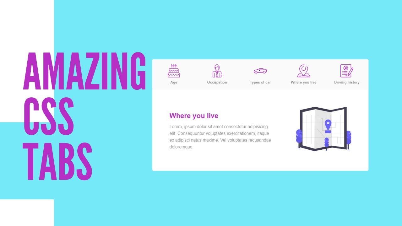 Create Amazing CSS Tabs Illustration