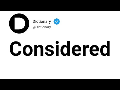 Considered Meaning In English