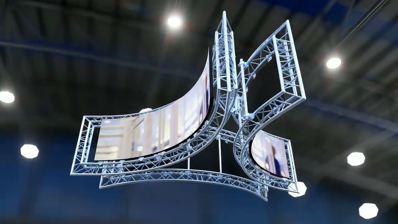 NEO Wave. LED Screen Suspension for exhibition. - NEO Exhibition Stands