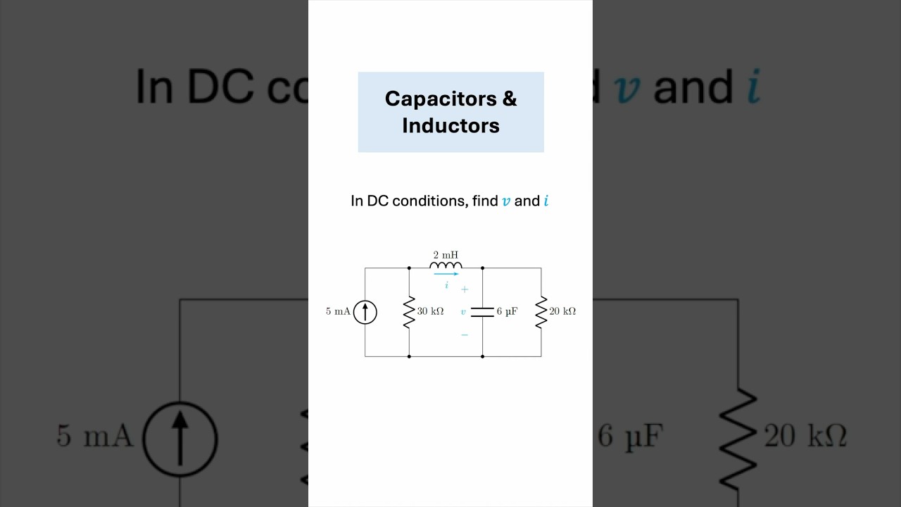 Circuit Analysis – RLC Circuit at DC Conditions #electrical #electricalengineering #electronics