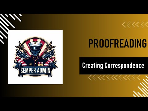 Creating Correspondence: Proofreading