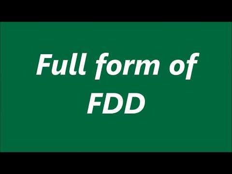 full form of FDD