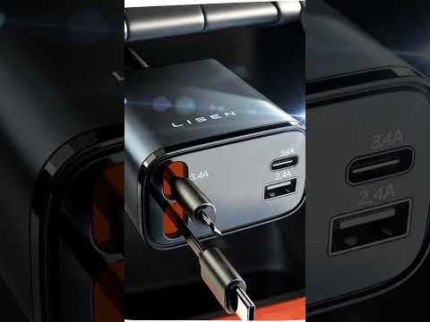 🚗 LISEN Retractable Car Charger – 69W USB C Fast Charger for iPhone 16 Perfect Father’s Day Gift &