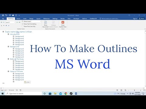 How To Create Outlines in MS Word Make Outline in Word