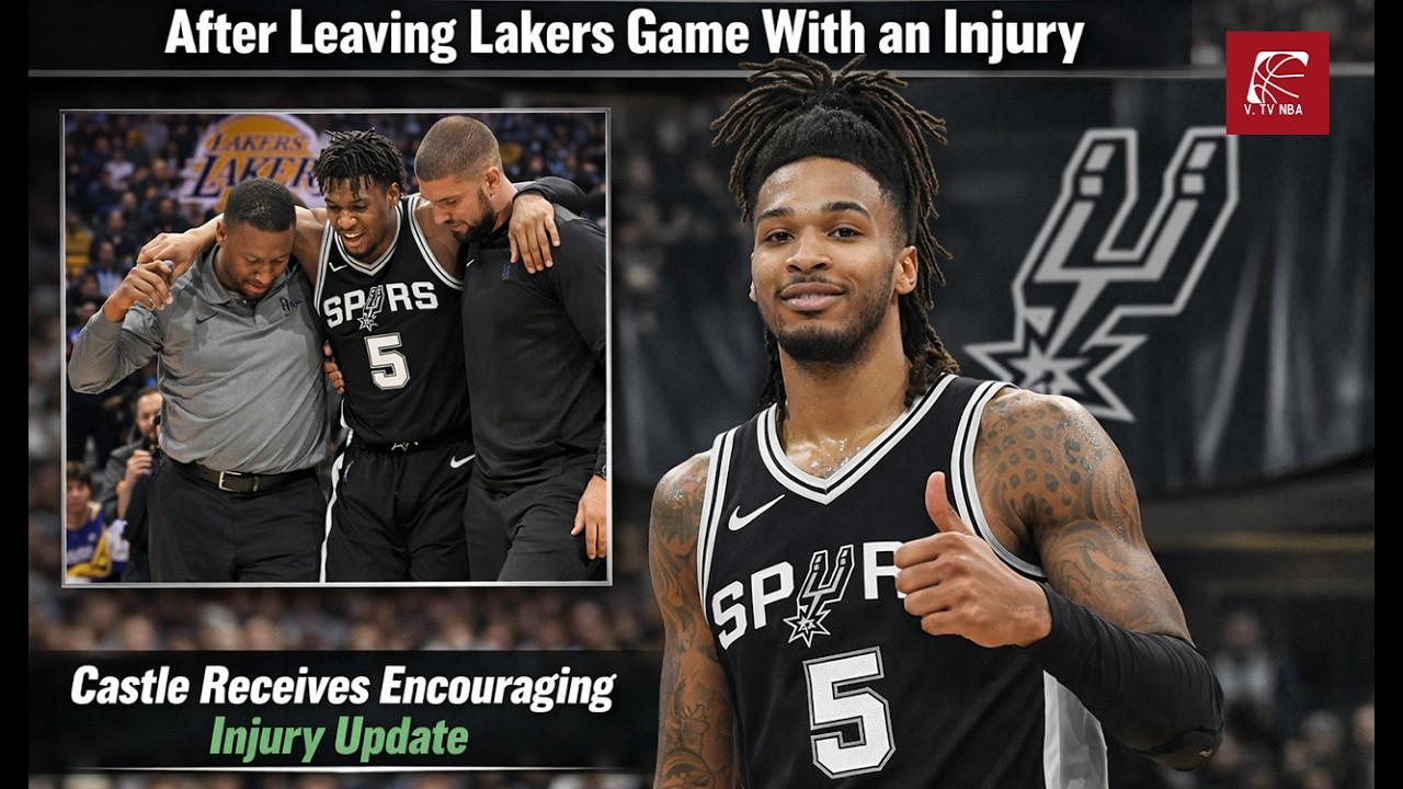 Spurs’ Stephon Castle gets positive update after leaving Lakers game with an injury
