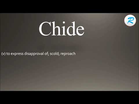 How to pronounce Chide