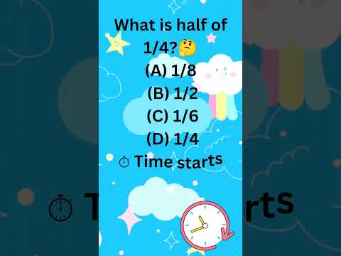 What’s Half of 1/4? 99% Get It Wrong!"😲