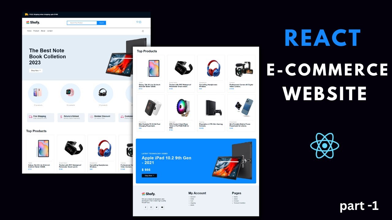 How to Create a E-commerce website using React JS part 1 | complete ecommerce website in react