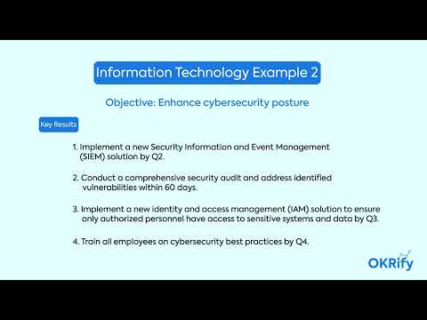Information Technology OKR Examples