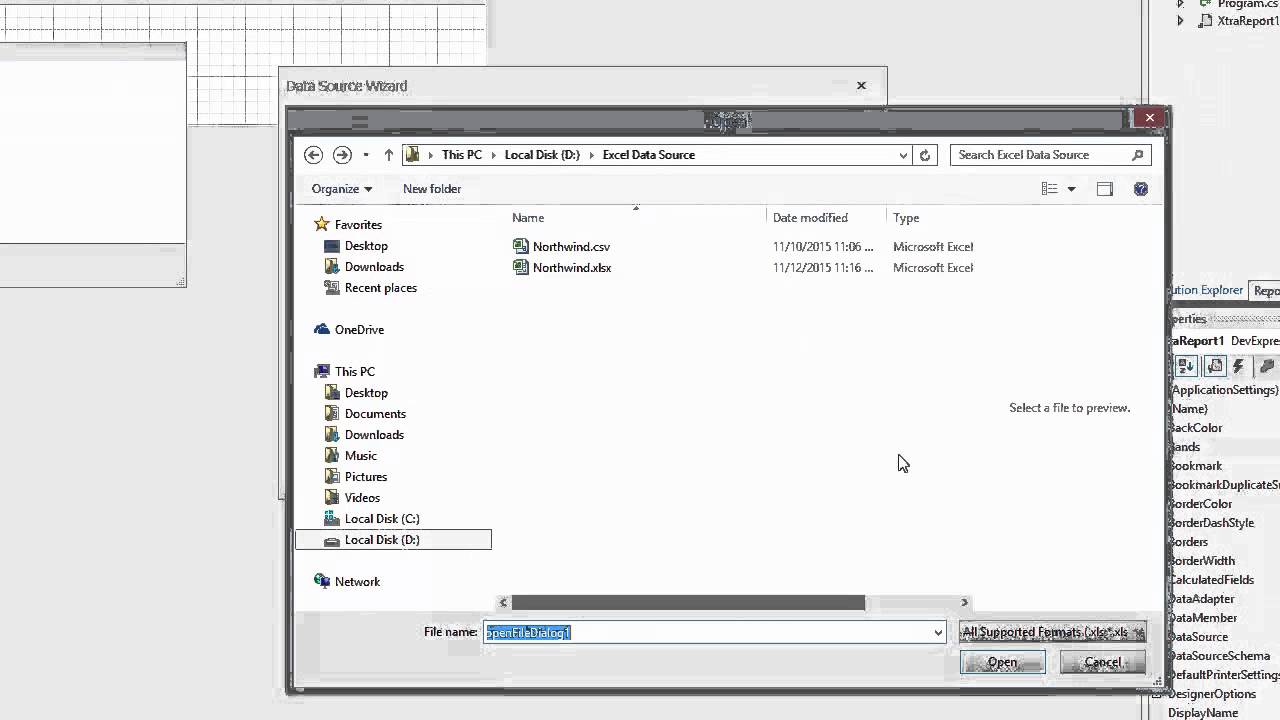 DevExpress WinForms Reporting: Working with Excel Data