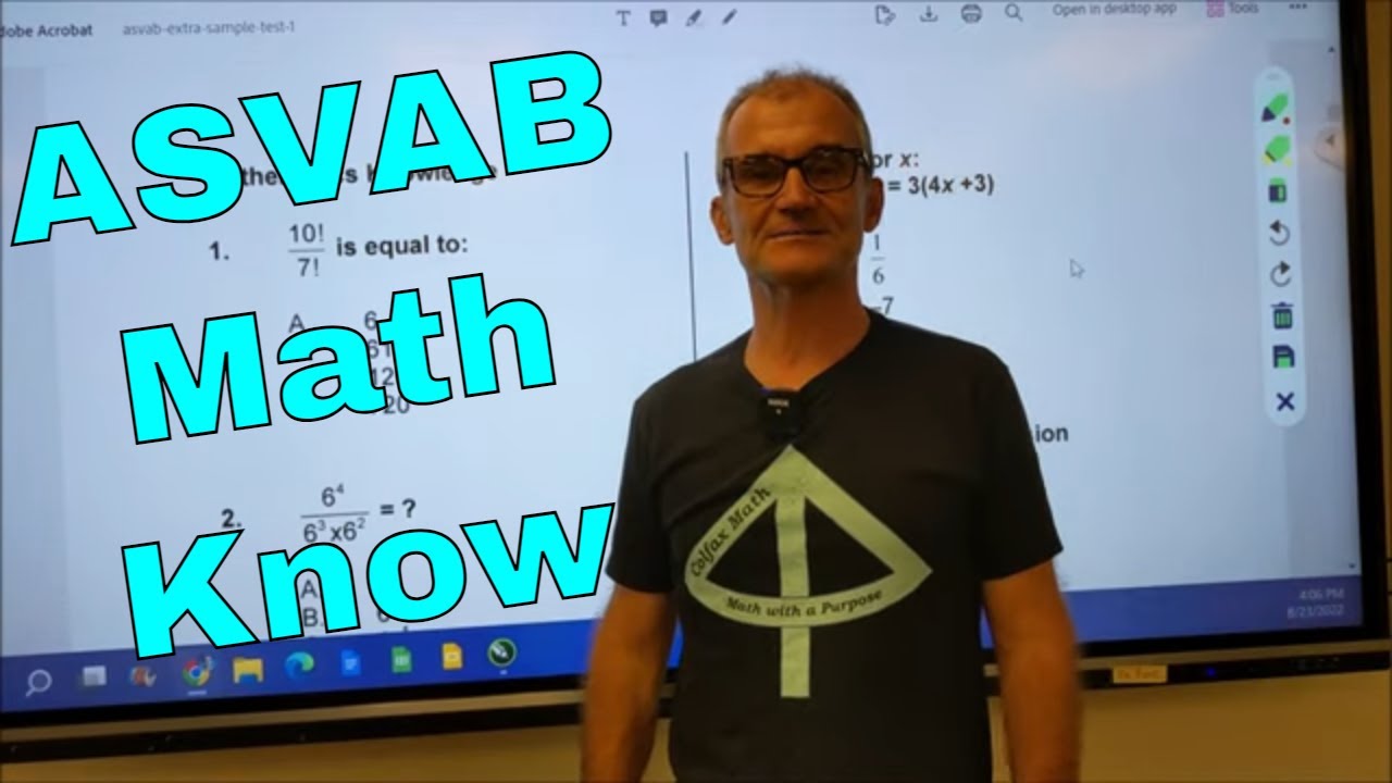 ASVAB Mathematical Knowledge Practice Test