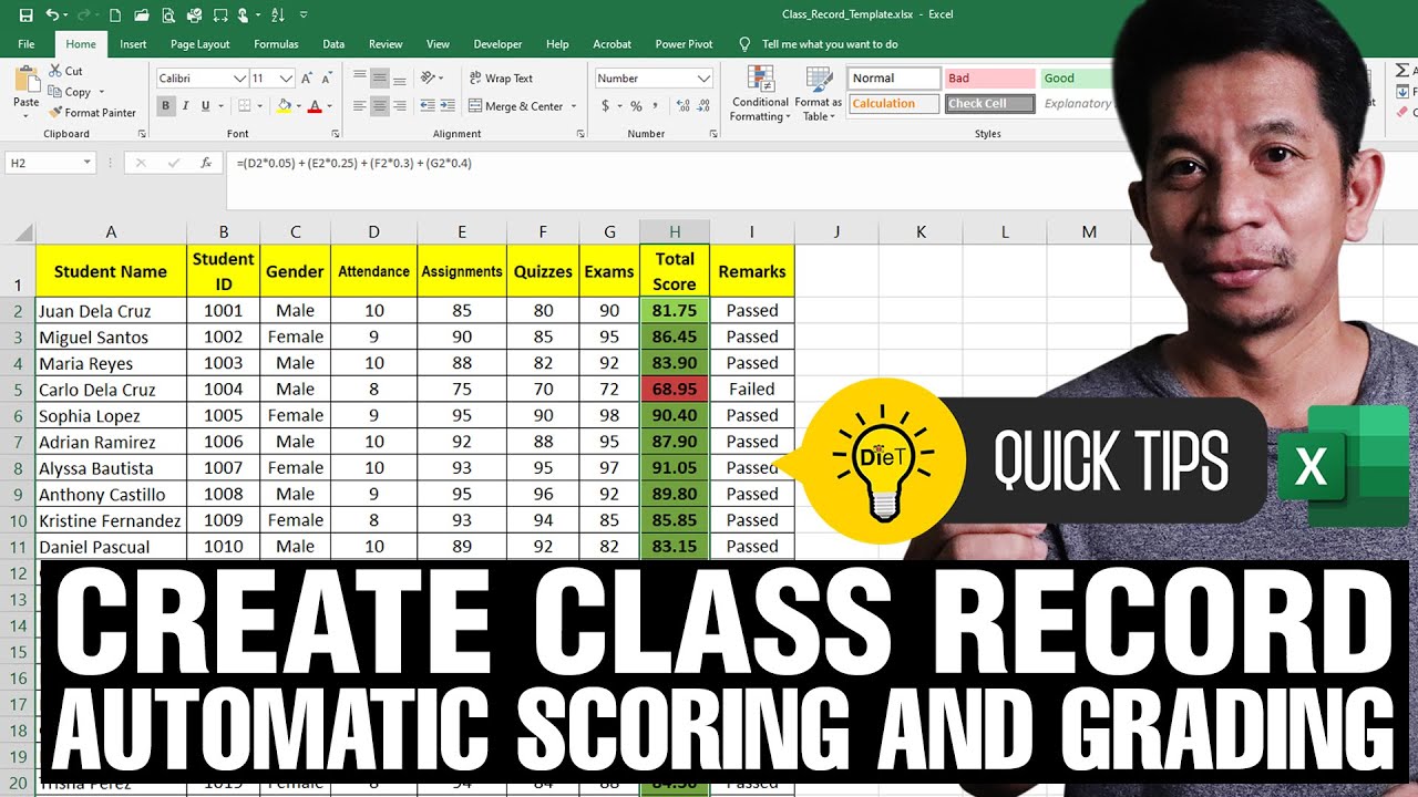 Paano Gumawa ng PERFECT na Class Record sa Excel 2025?