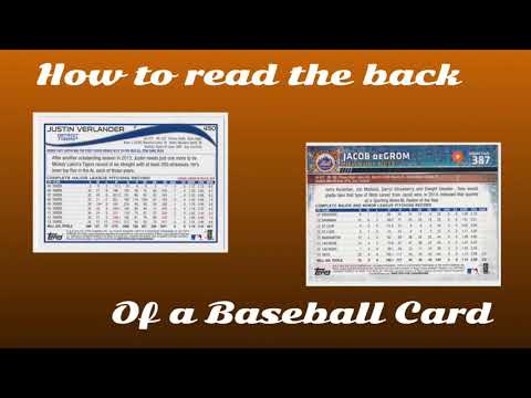 Part 1 - How to read the back of a Baseball Card - Pitcher Card