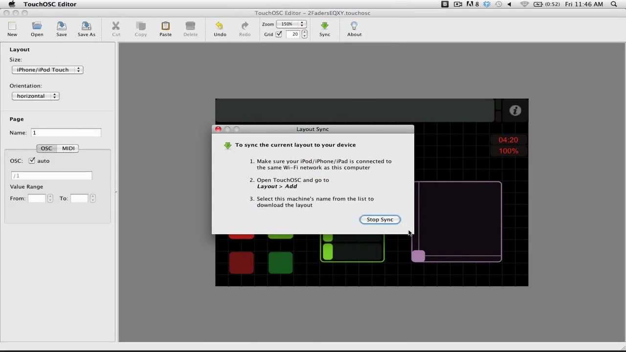 TouchOSC Tutorial: How to Sync Custom Layouts