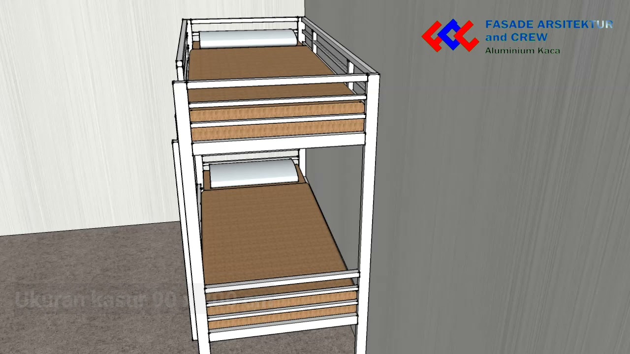 Tempat tidur tingkat 90x200