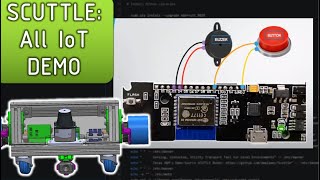 SCUTTLE Robot – IoT in ALL FORMS! ESP / PC / Mobile Phone / RasPi / demo with BUZZER – SCUTTLE Robot