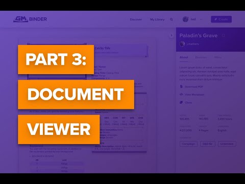 What is GM Binder - Part 3: Document Viewer