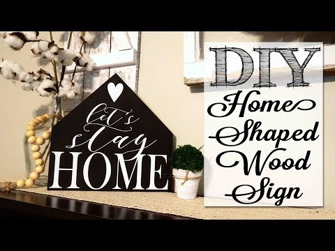 DIY Home Shaped Wood Sign